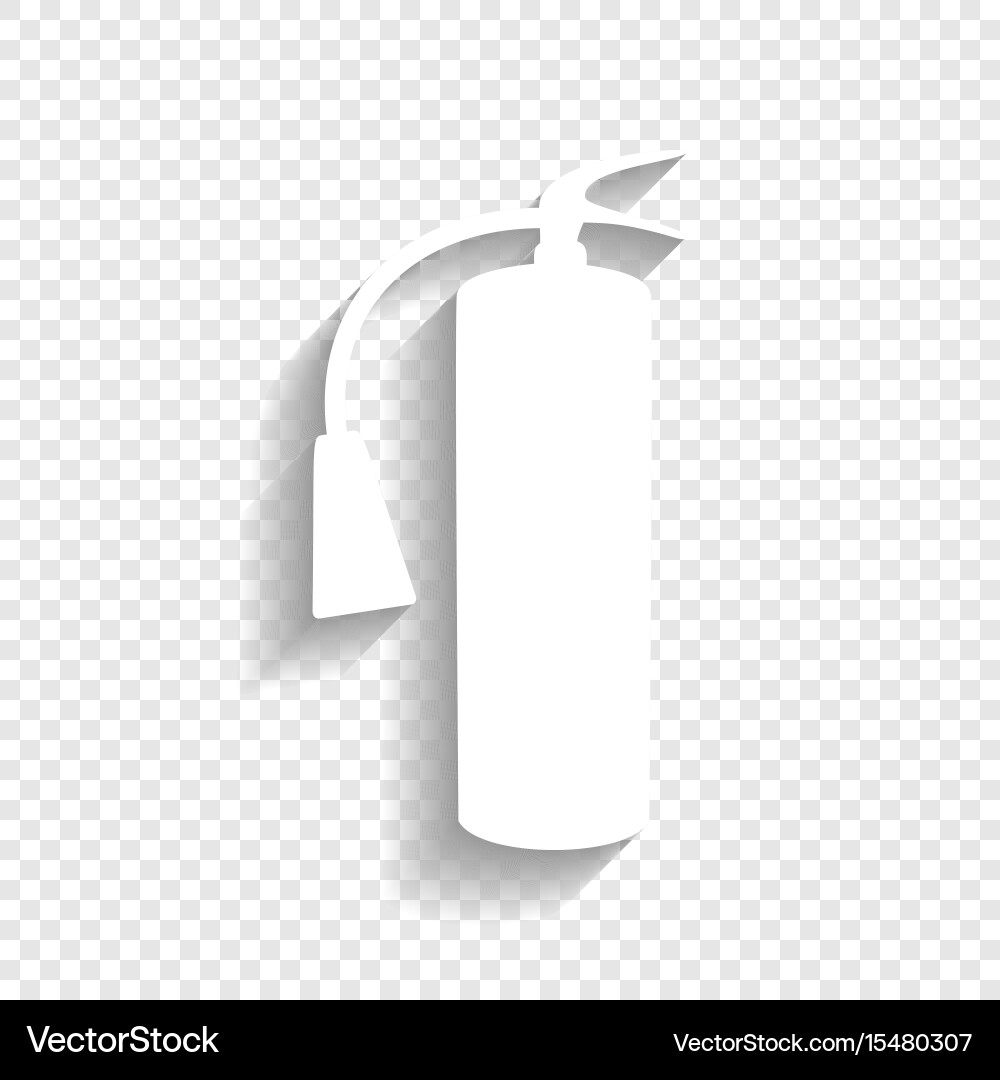 Fire extinguisher sign white icon Royalty Free Vector Image