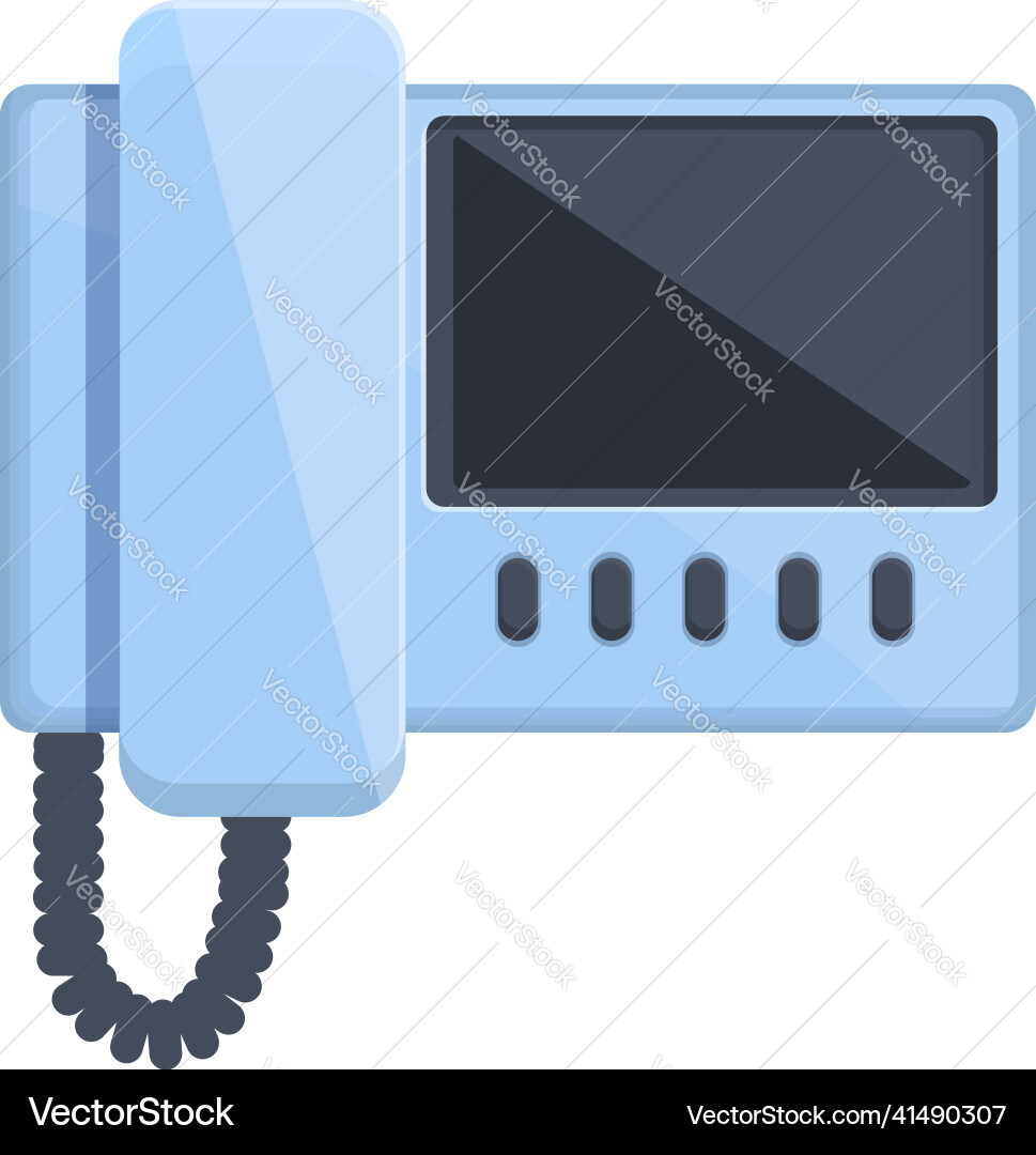 Intercom system icon cartoon video door Royalty Free Vector