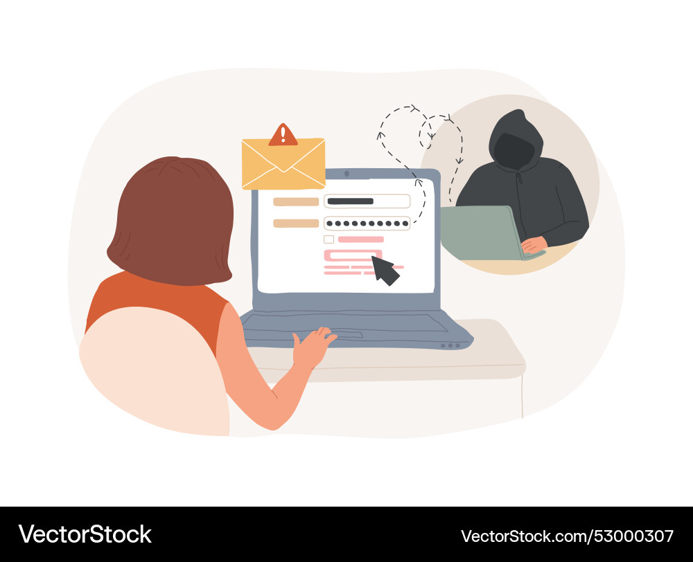 Phishing isolated cartoon Royalty Free Vector Image