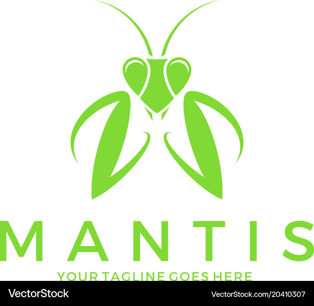 Praying mantis logo Royalty Free Vector Image - VectorStock