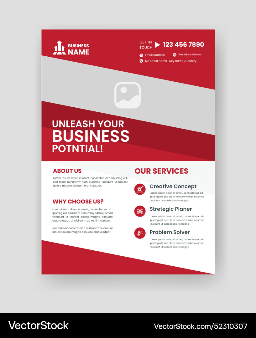 Professional corporate business flayer design Vector Image