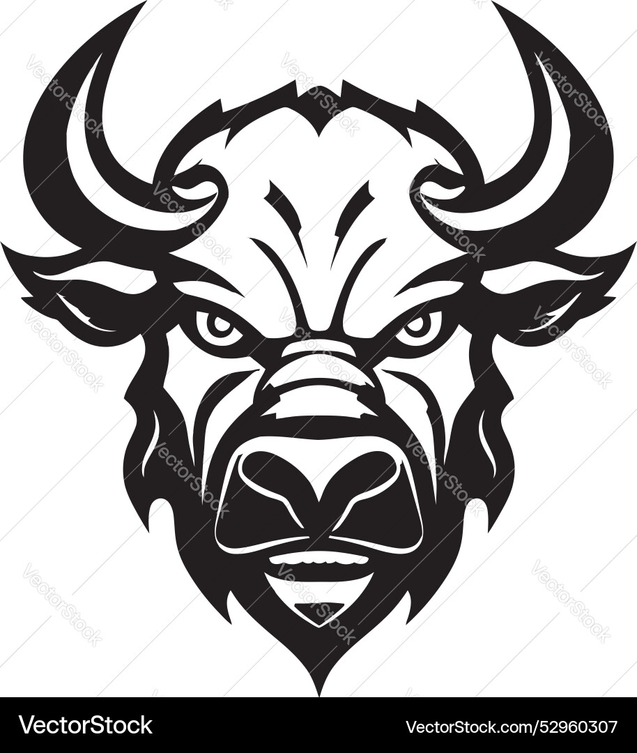 Rampantrage precision bull emblem stampedemark Vector Image