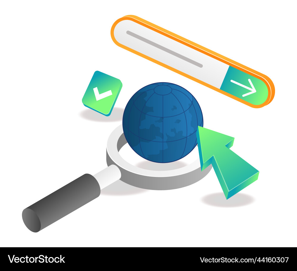 Search for information on the internet Royalty Free Vector