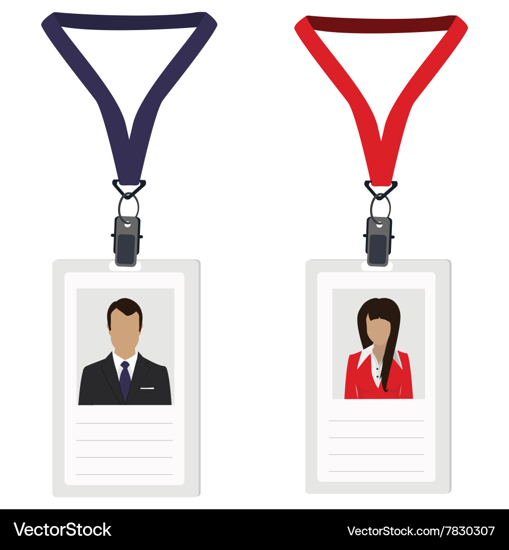 Two employee badges Royalty Free Vector Image - VectorStock