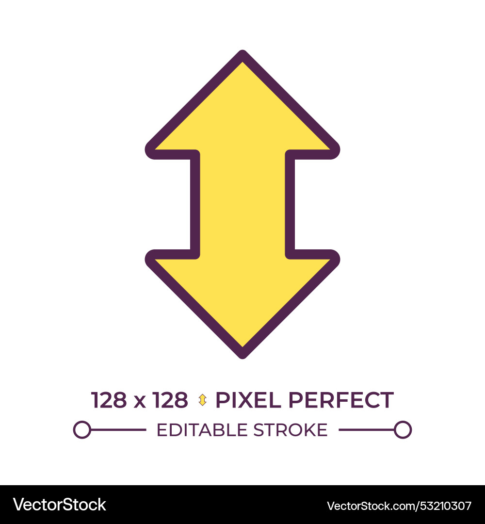 Up and down arrow rgb color ico Royalty Free Vector Image