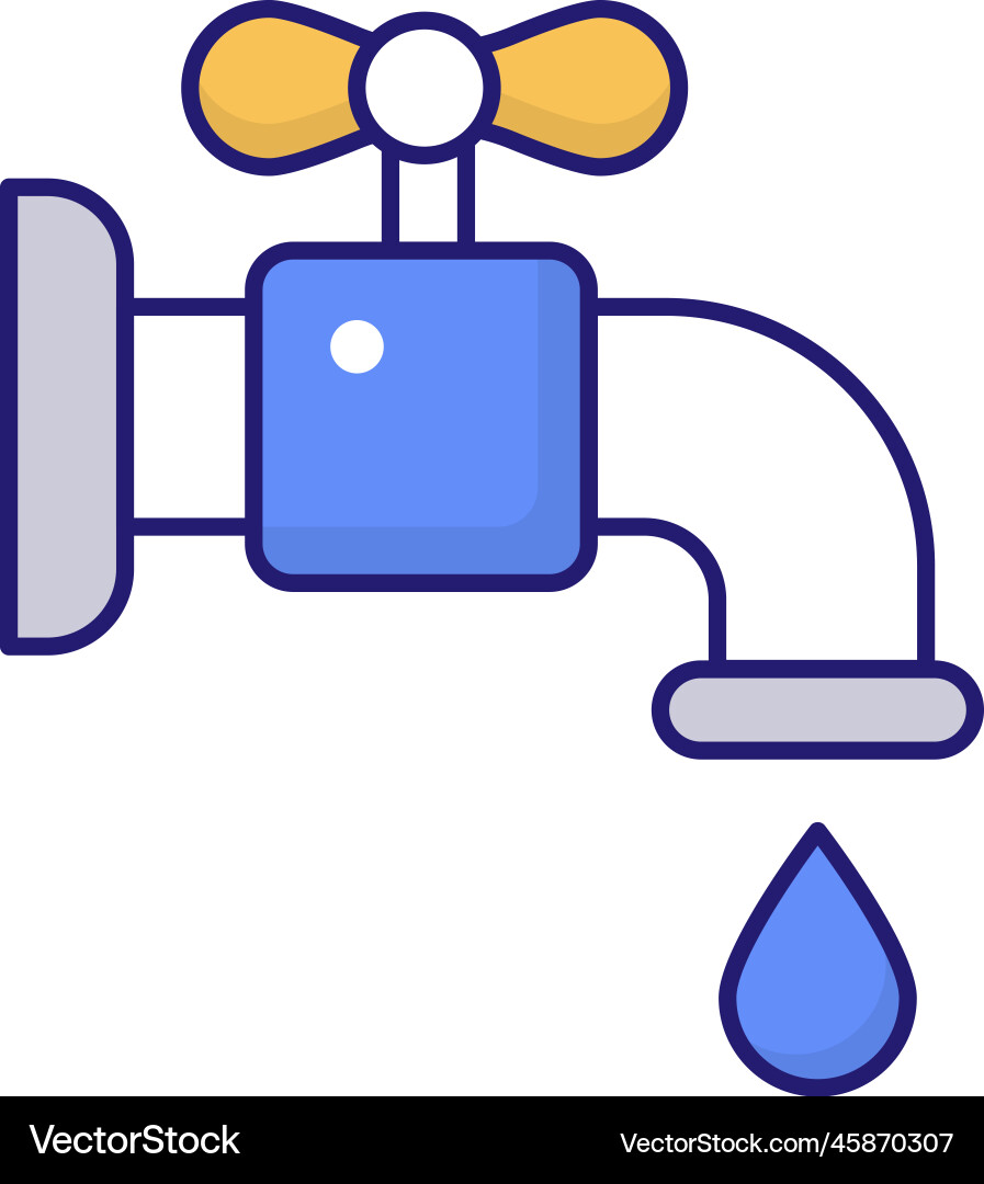 Water null fill outline icon style Royalty Free Vector Image