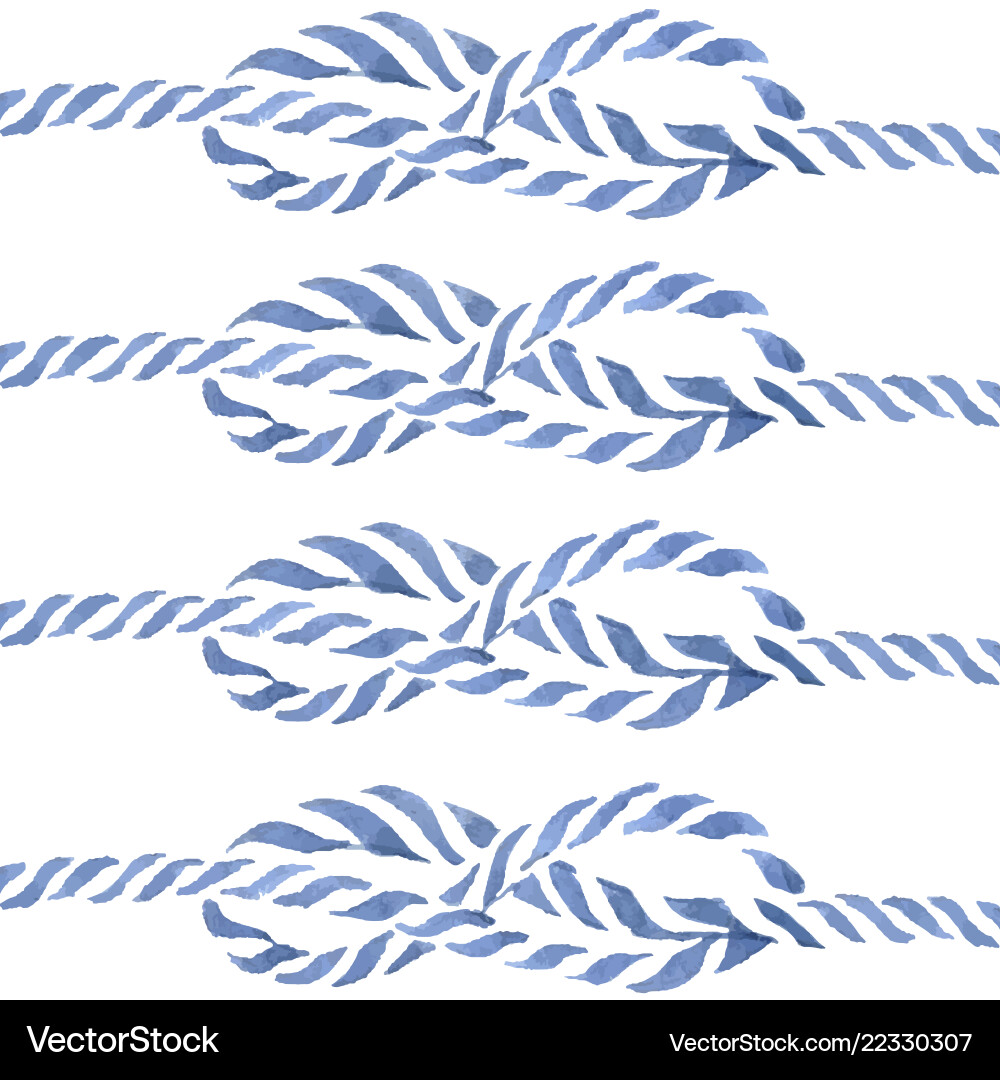 Watercolor Rope Knot Set Royalty Free Vector Image