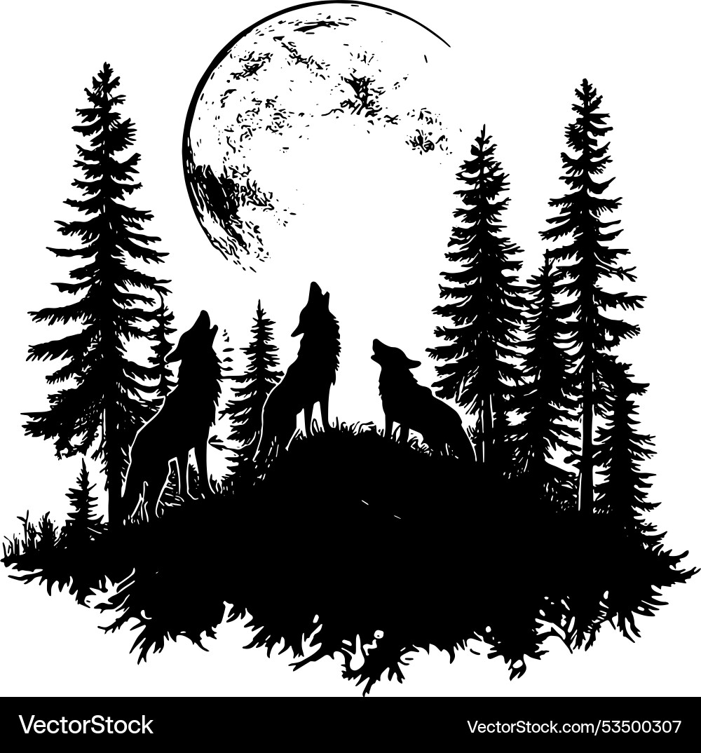 Howling Wolf Head Outline 148 Howling Wolf Head Stock Photos, High Res