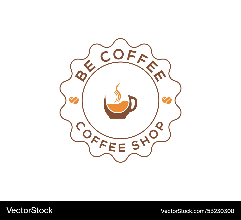 A cup of coffee logo template Royalty Free Vector Image