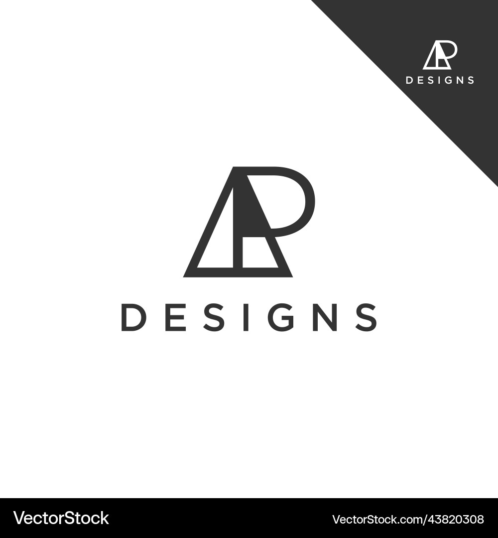 Ap pa creative logo design Royalty Free Vector Image