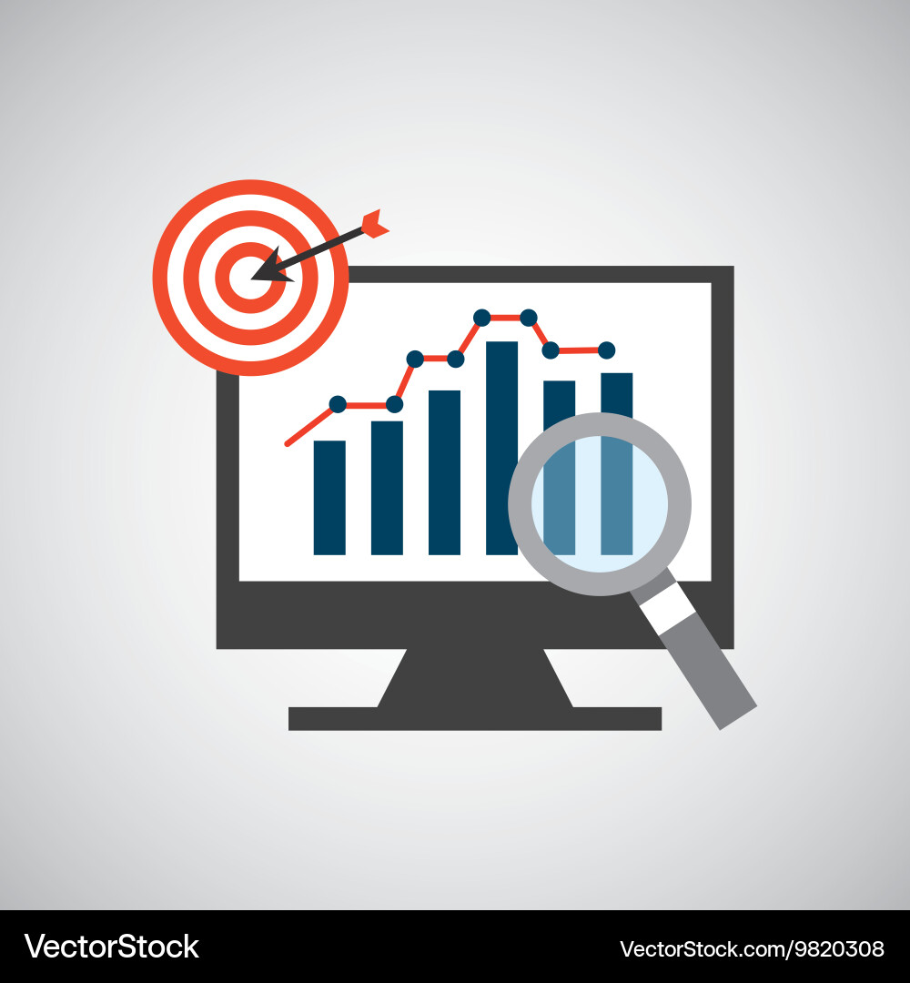 Data analysis icon Royalty Free Vector Image - VectorStock