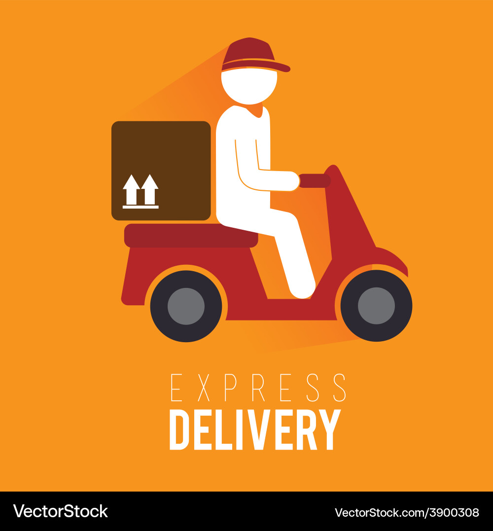 Delivery design over yellow background Royalty Free Vector