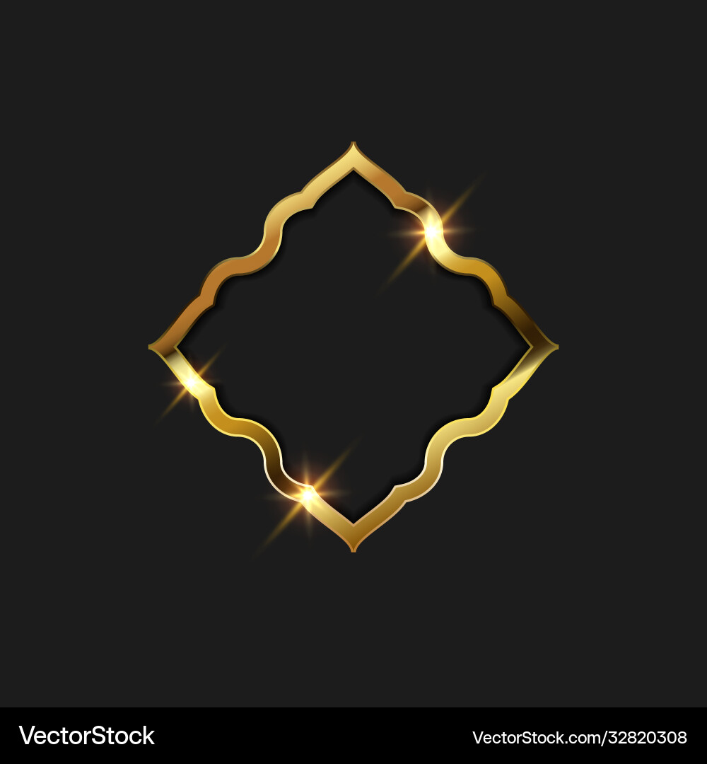 Gold frame design Royalty Free Vector Image - VectorStock