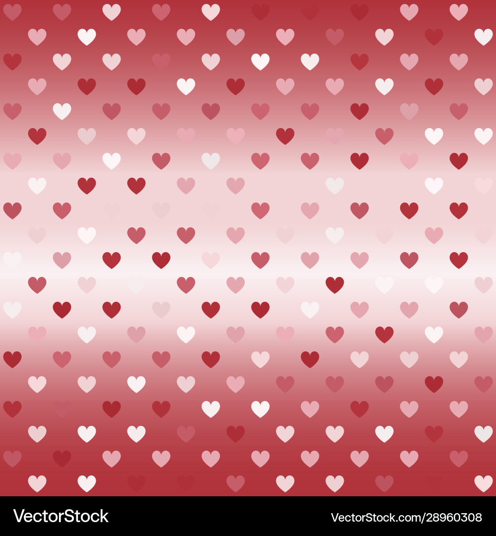 Gradient heart pattern seamless background Vector Image