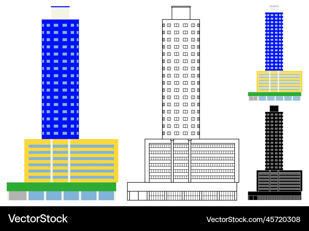 Iconic building in curitiba brazil Royalty Free Vector Image
