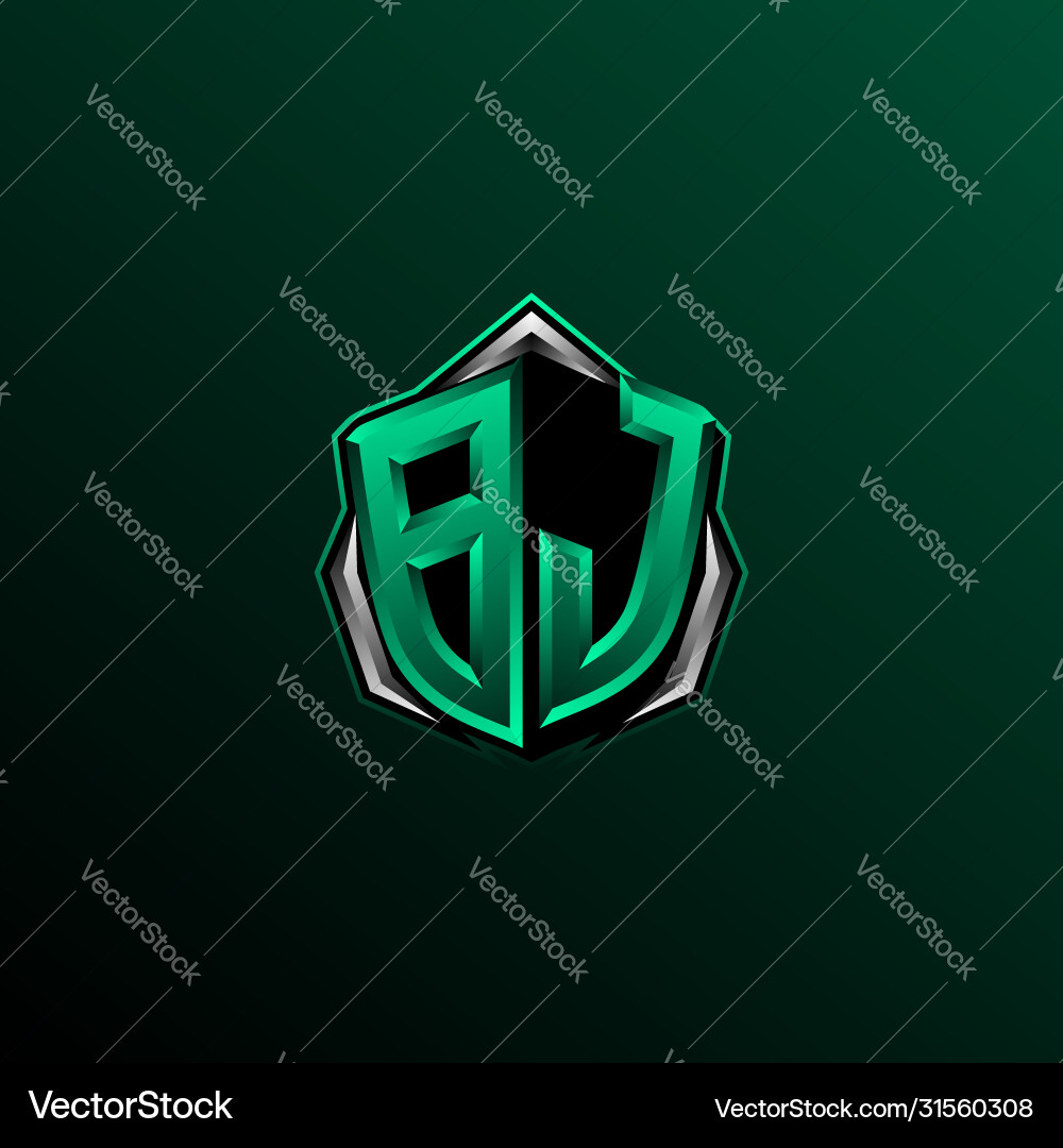 Initial bj logo design Royalty Free Vector Image