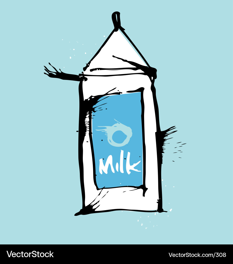 Milk carton Royalty Free Vector Image - VectorStock