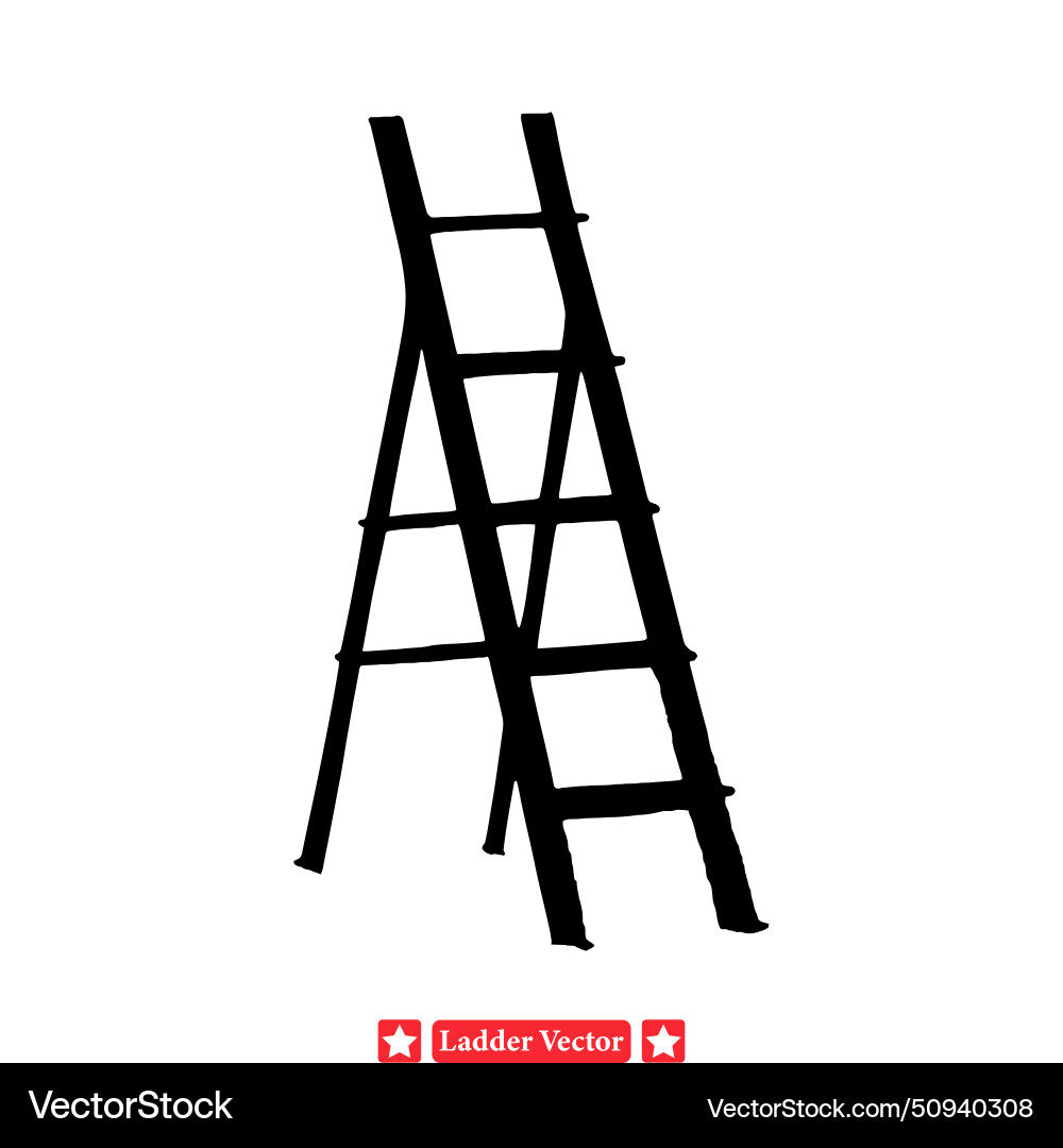 Step into creativity ladder silhouettes Royalty Free Vector
