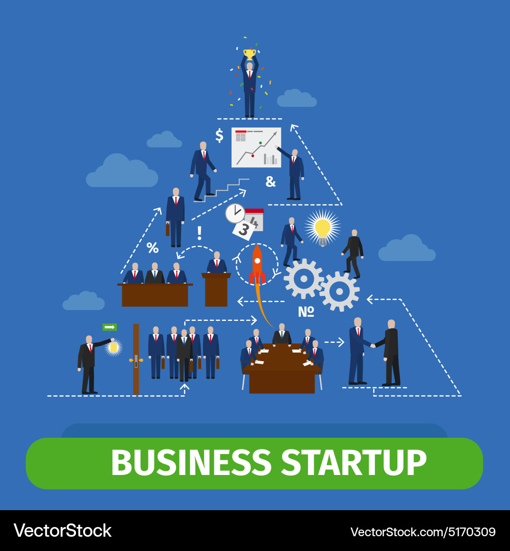 Business pyramid infographics Royalty Free Vector Image