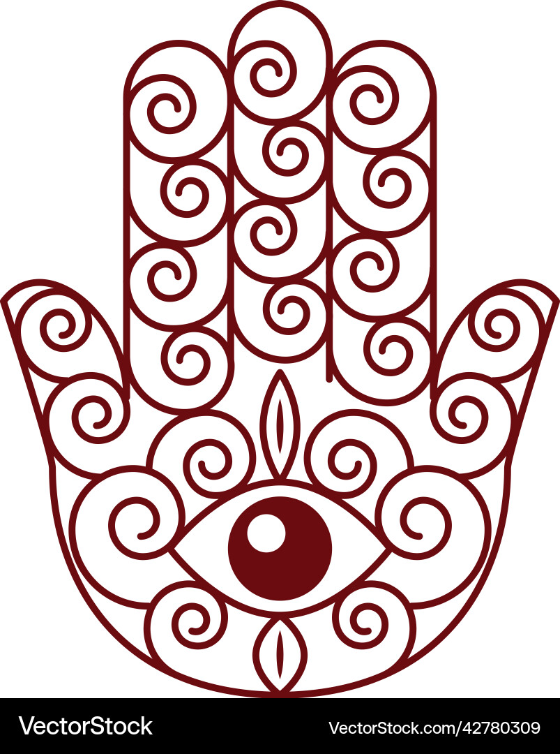 Hamsa Hand Symbol Royalty Free Vector Image - VectorStock
