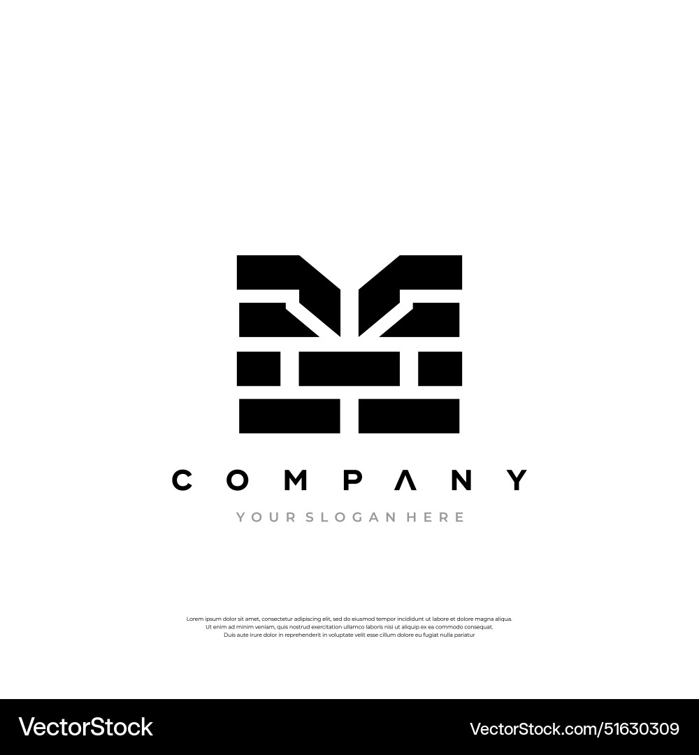Modern m monogram minimalist elegance Royalty Free Vector