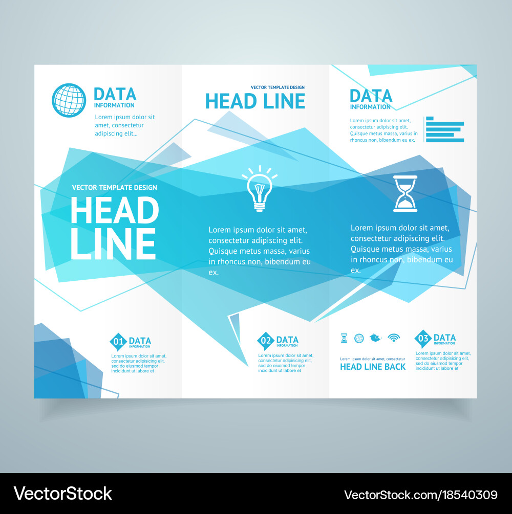 Realistic 3d detailed leaflet booklet Royalty Free Vector