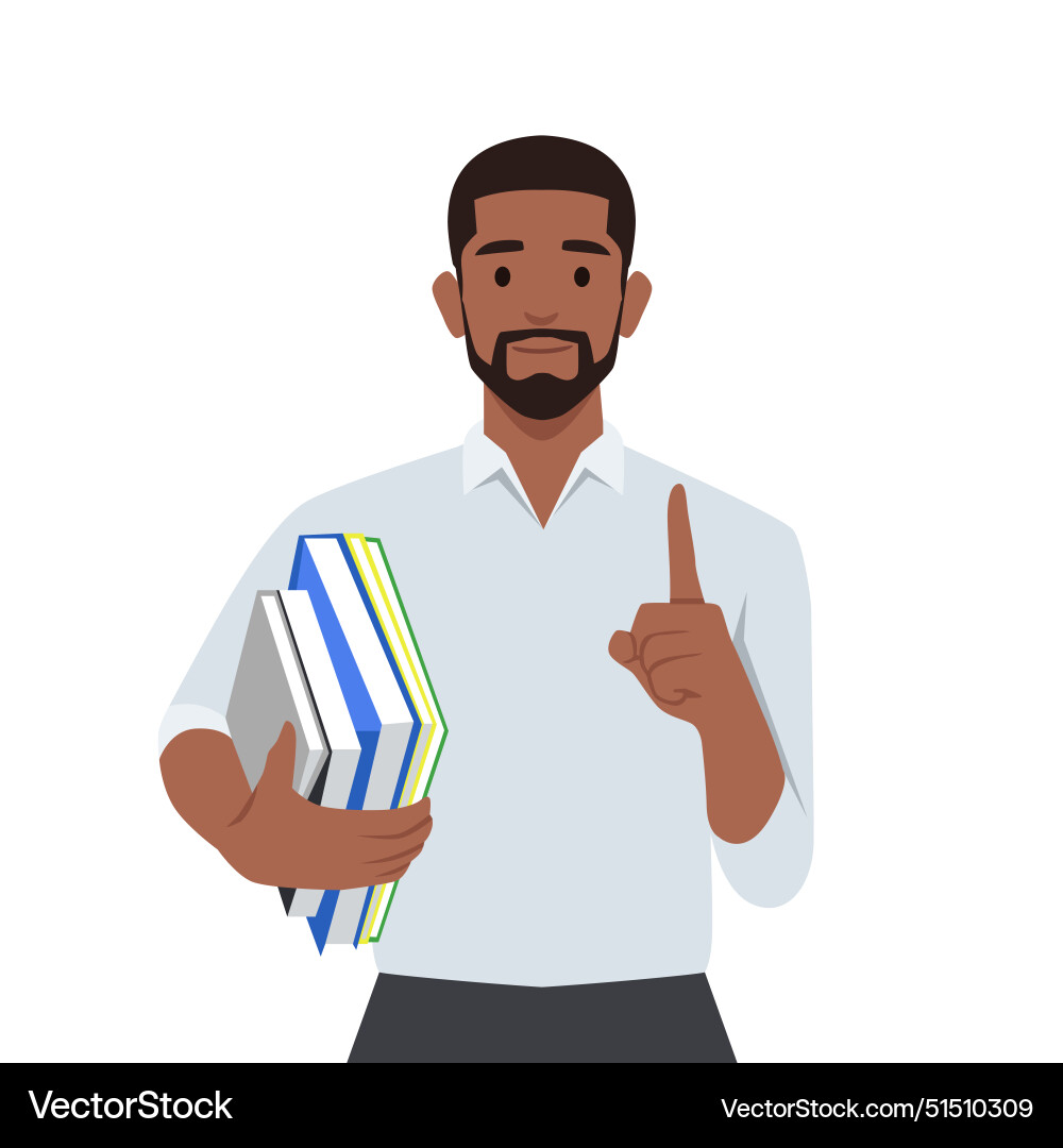 Young man teacher teaching lesson in front Vector Image