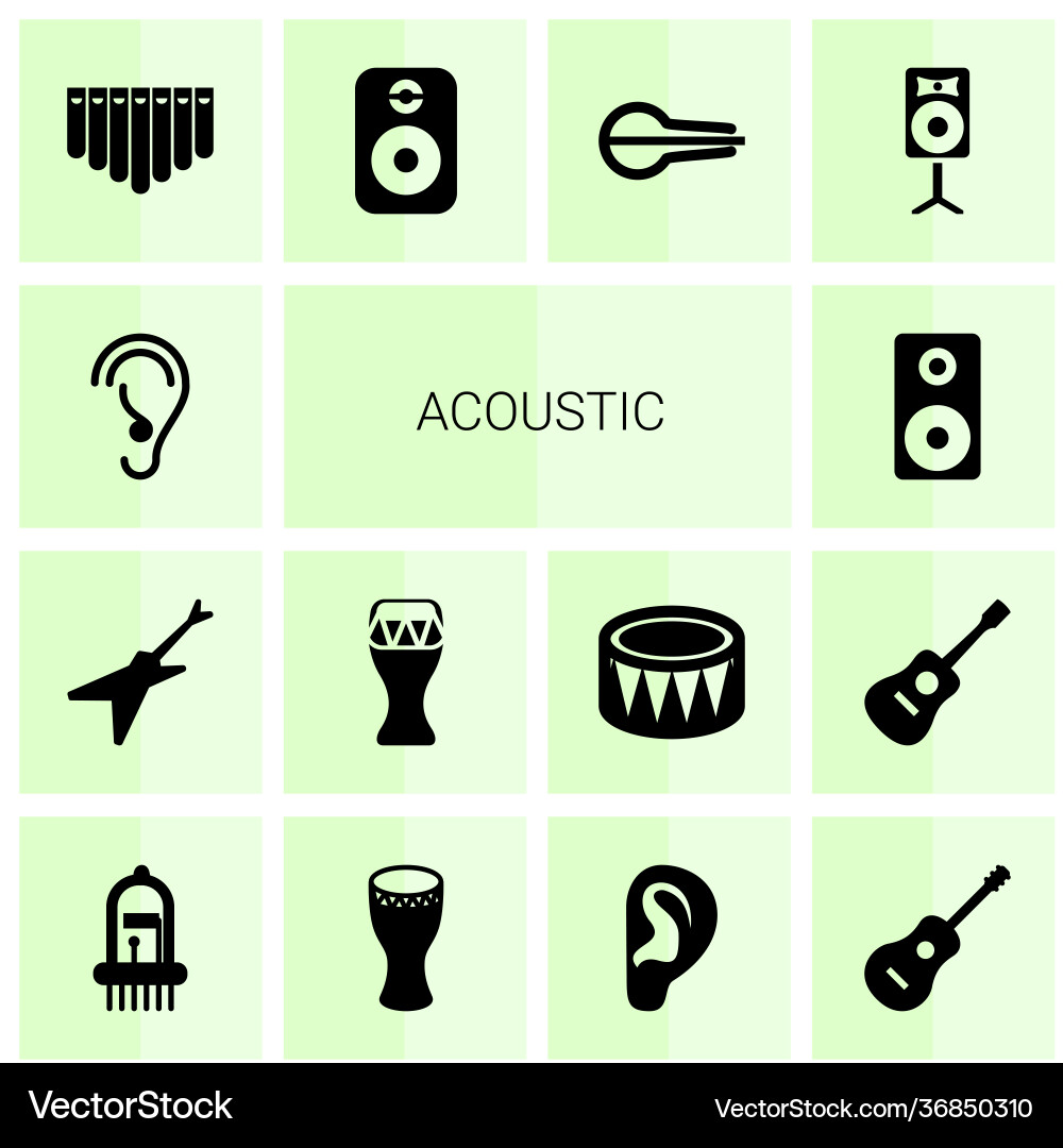 Acoustic icons Royalty Free Vector Image - VectorStock