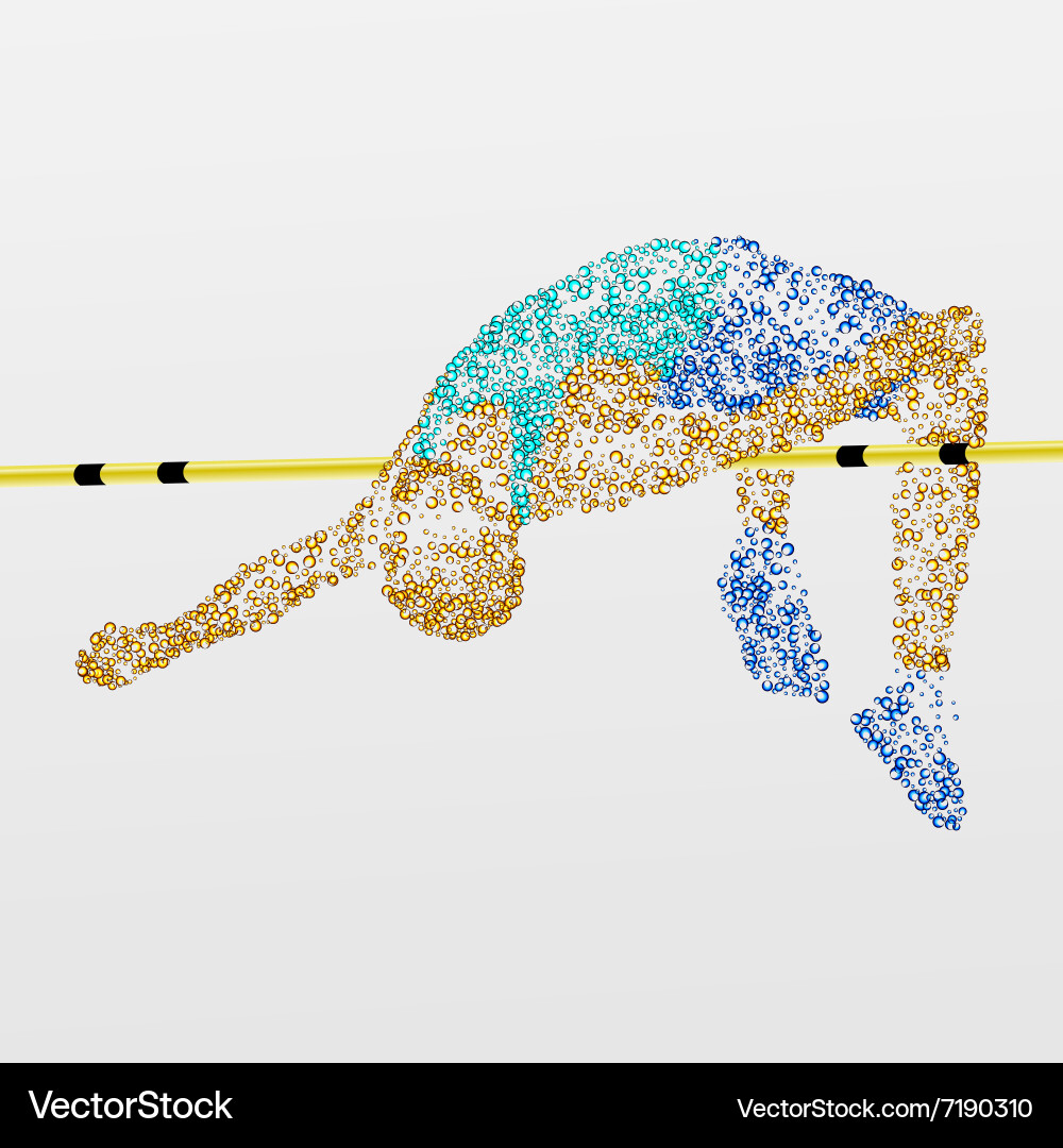 Athletics high jump competition Royalty Free Vector Image