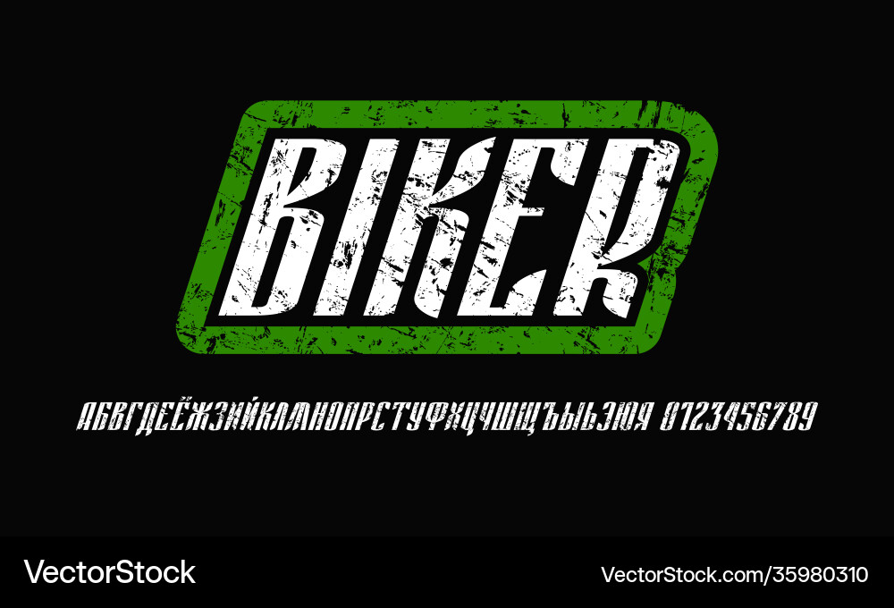 Compressed italic sans serif font Royalty Free Vector Image