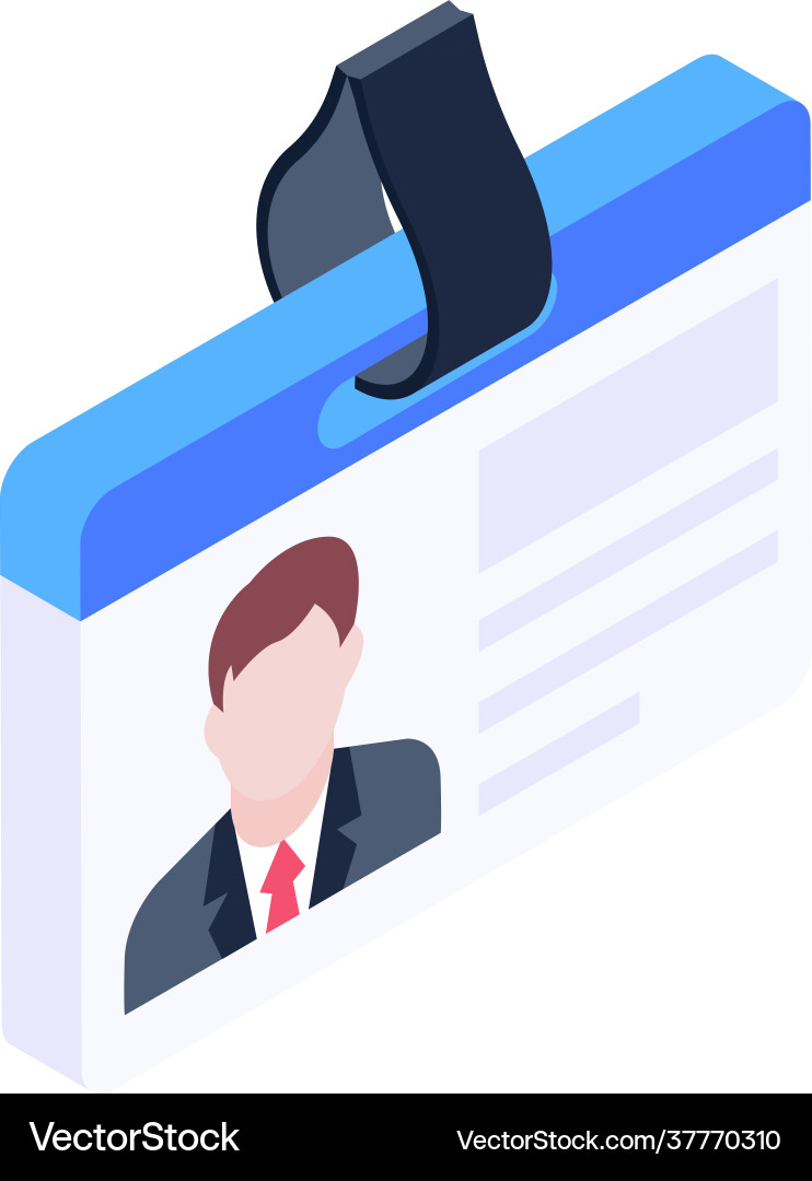 Employee id Royalty Free Vector Image - VectorStock