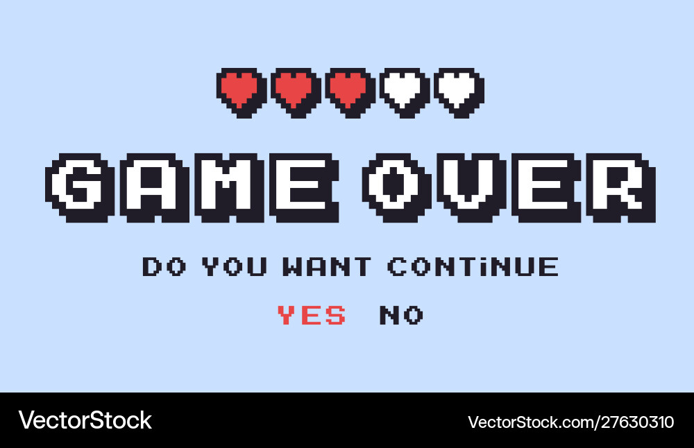 Game over background Royalty Free Vector Image