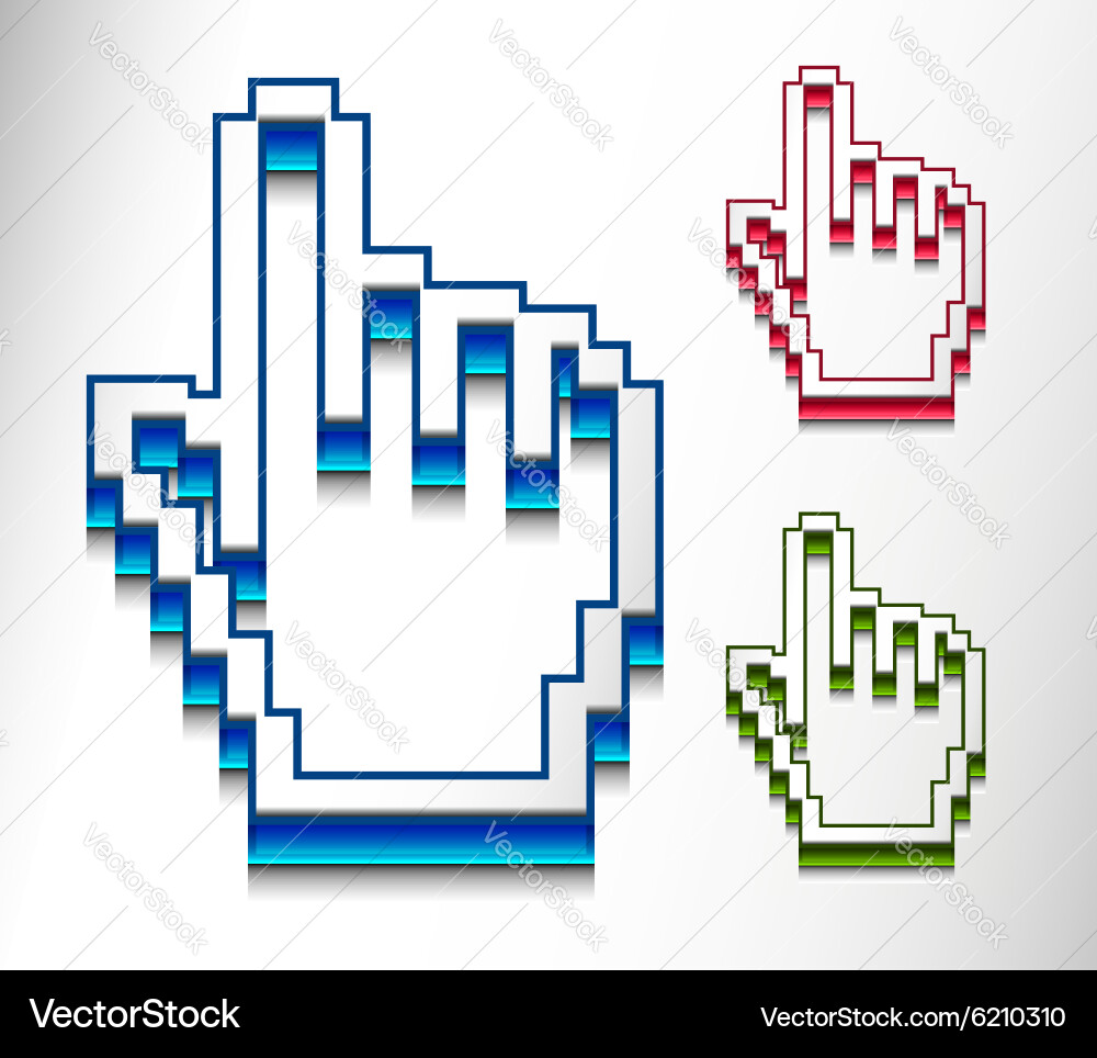 Hand mouse cursor Royalty Free Vector Image - VectorStock