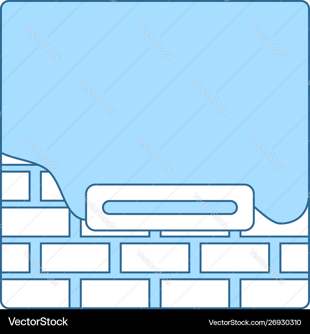Icon of plastered brick wall Royalty Free Vector Image