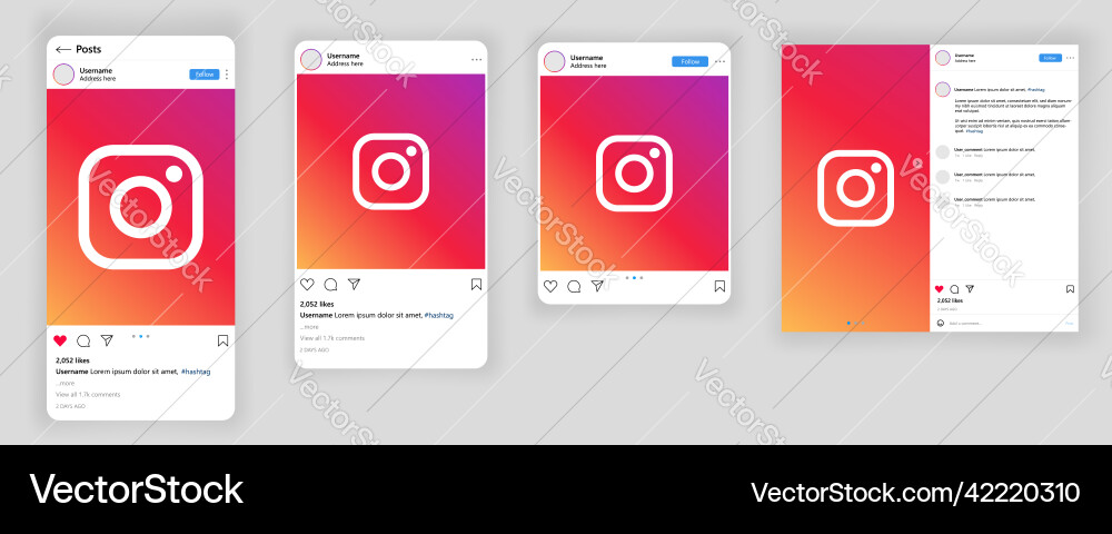 Instagram Template Vector