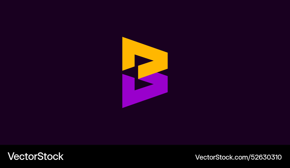 Modern and colorful letter b initials logo design Vector Image