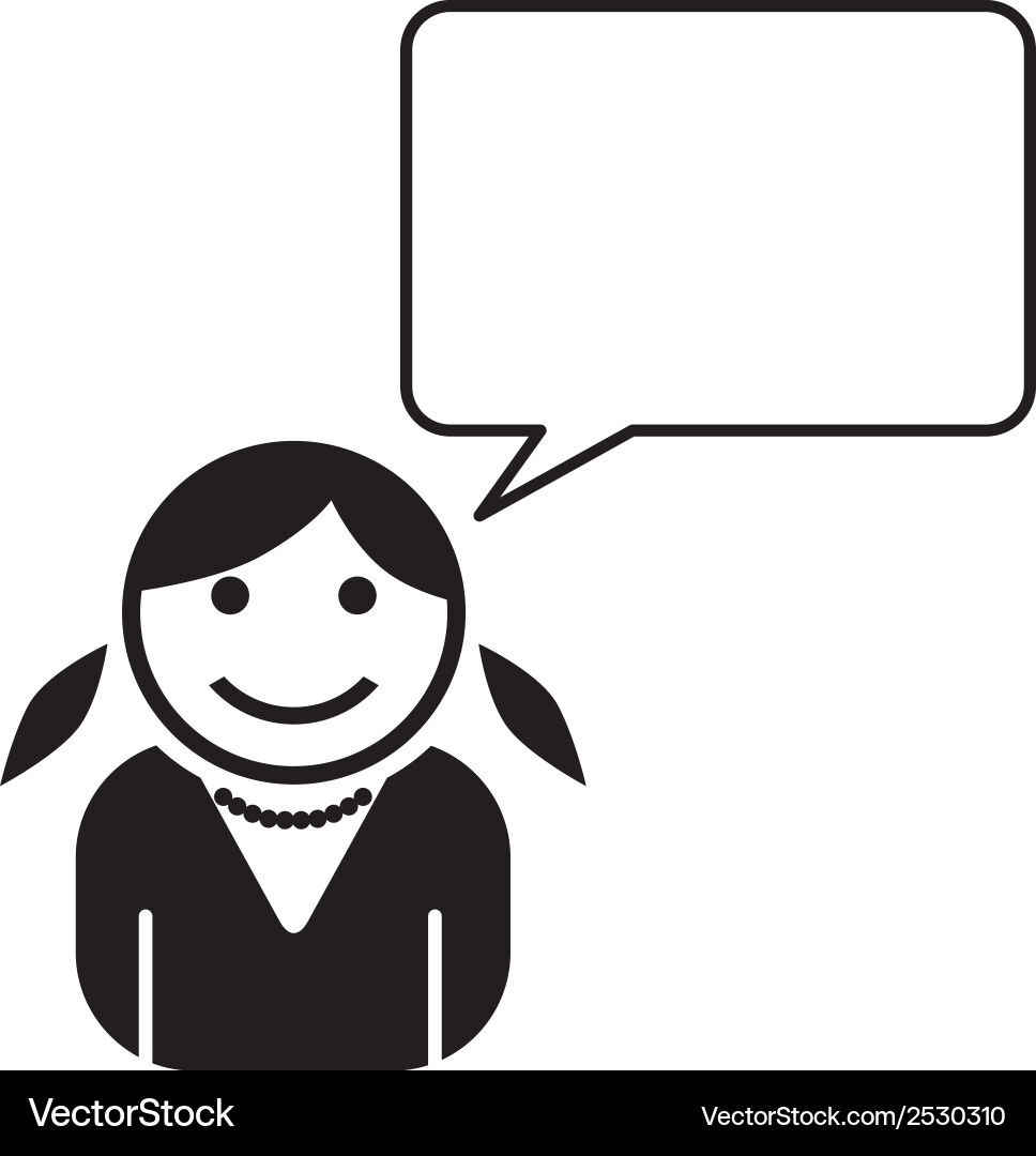 Person talking icon Royalty Free Vector Image - VectorStock