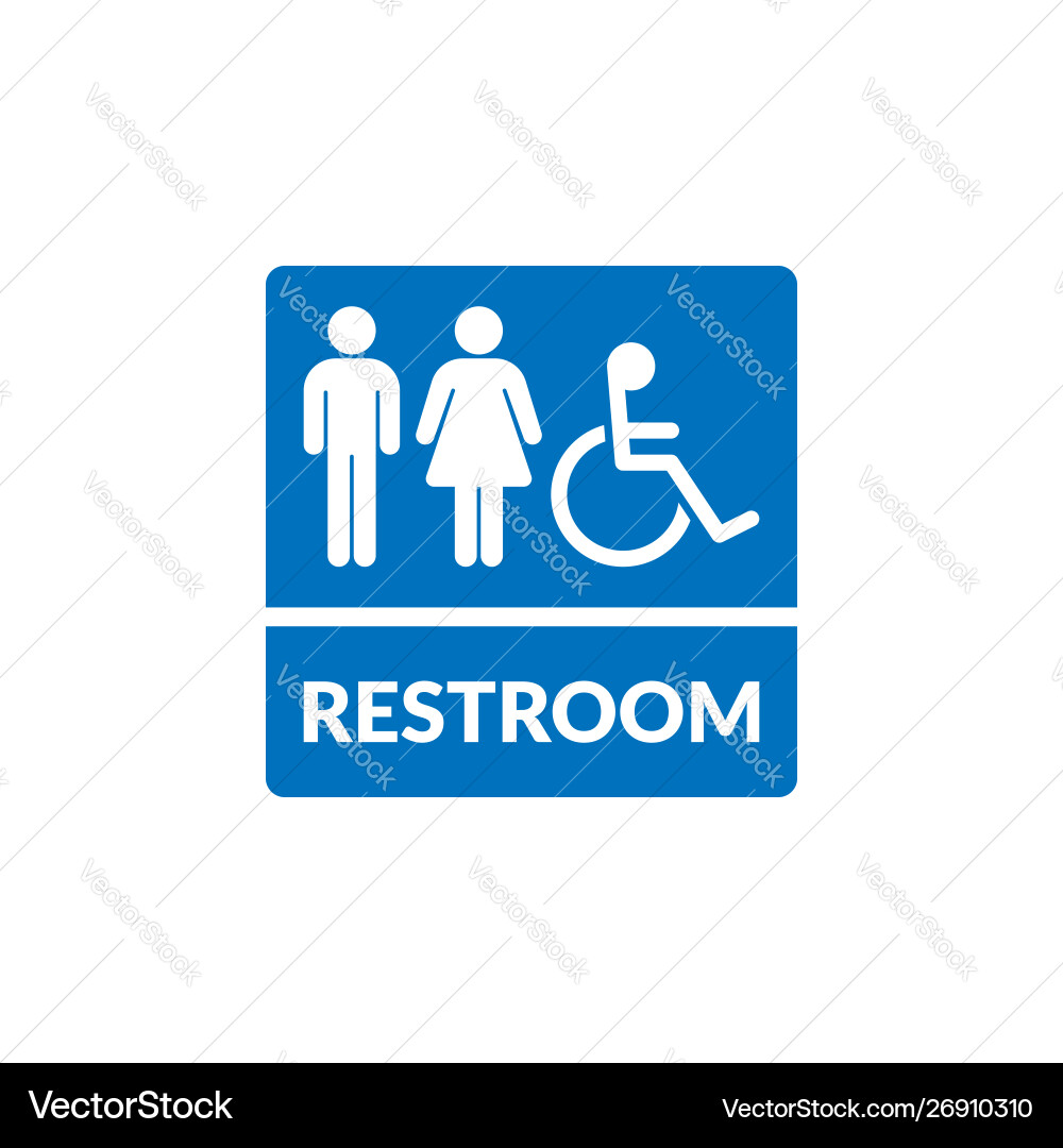 Restroom sign isolated on white background Vector Image