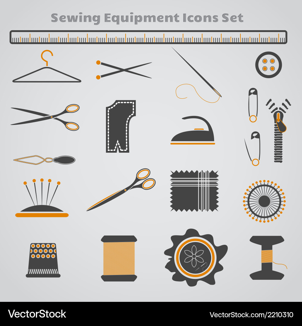 Sewing icons copy Royalty Free Vector Image - VectorStock