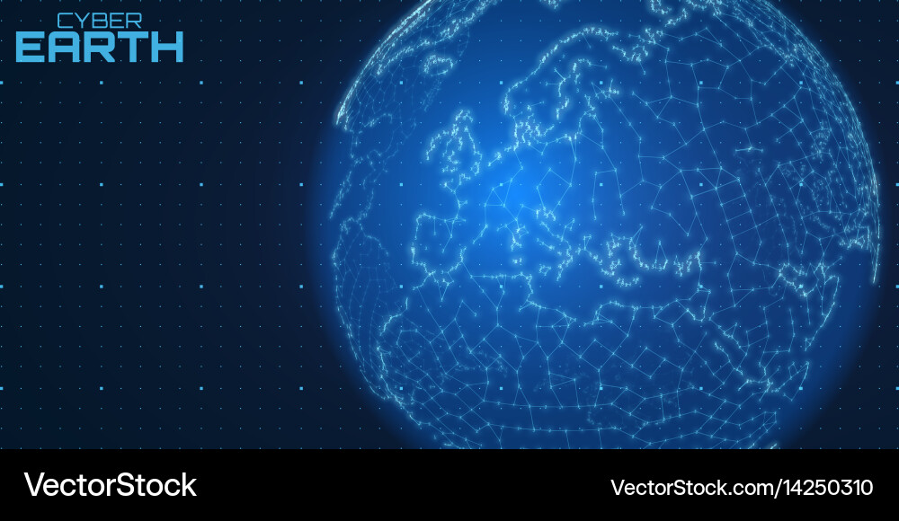 World map construted of numbers Royalty Free Vector Image