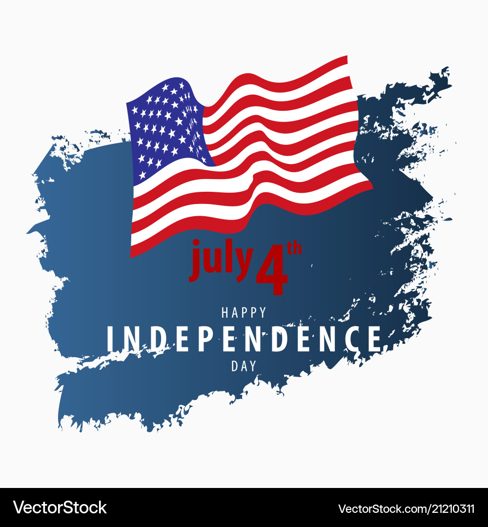 4th july independence day card template Royalty Free Vector