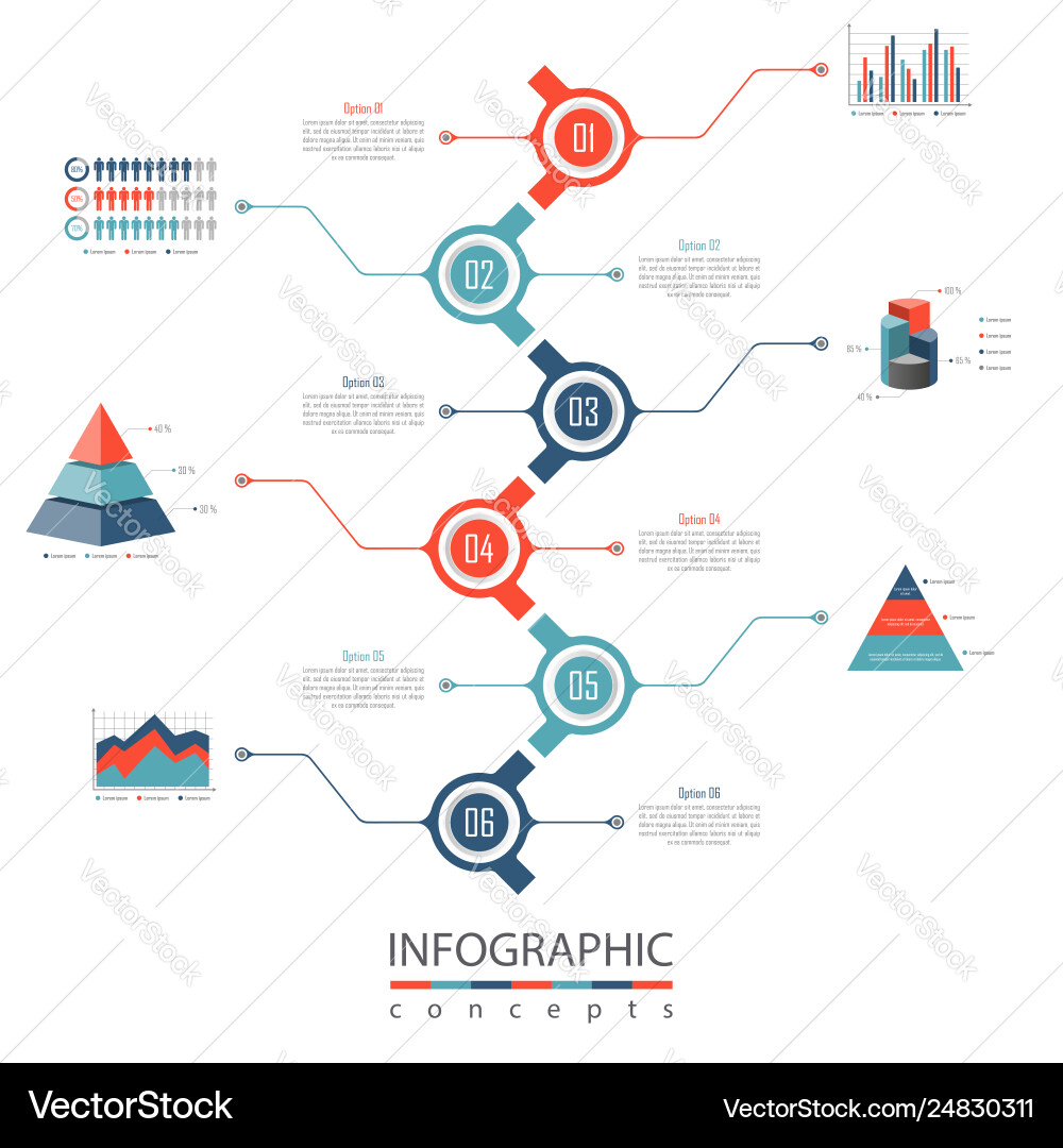 Abstract infographic template for chart diagram Vector Image
