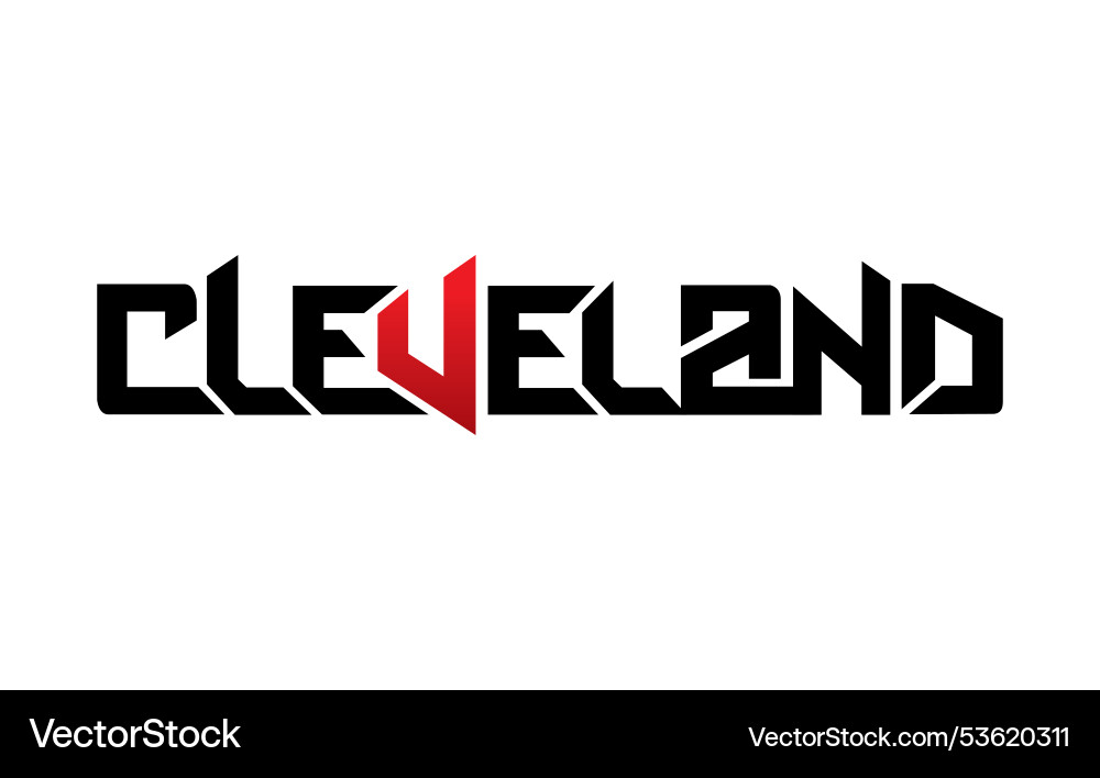 Cleveland typography design Royalty Free Vector Image