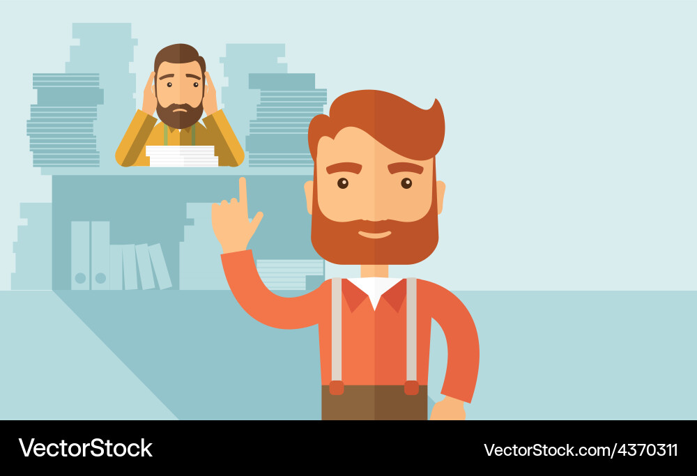 Happy and sad employees Royalty Free Vector Image