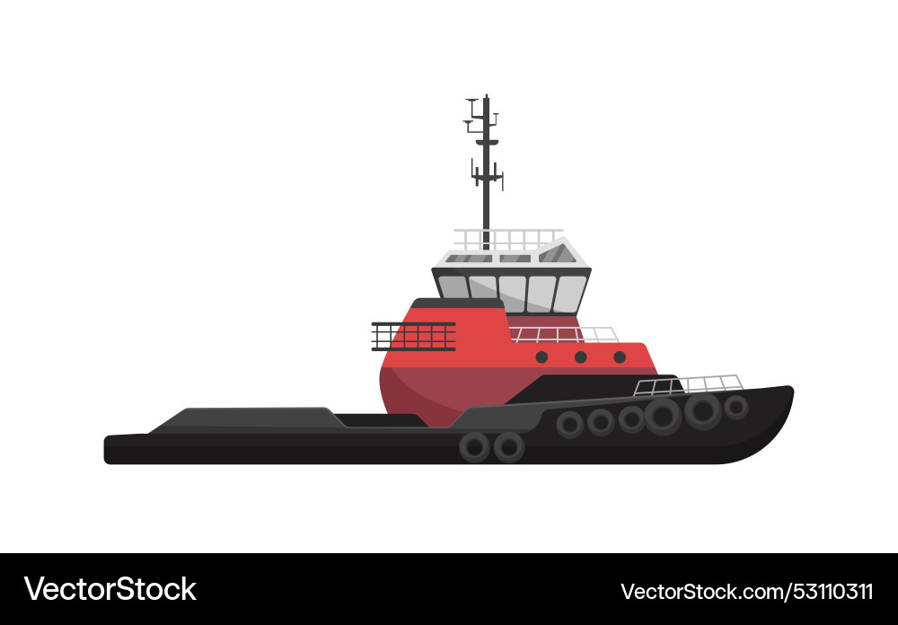 Tugboat shop isolated Royalty Free Vector Image