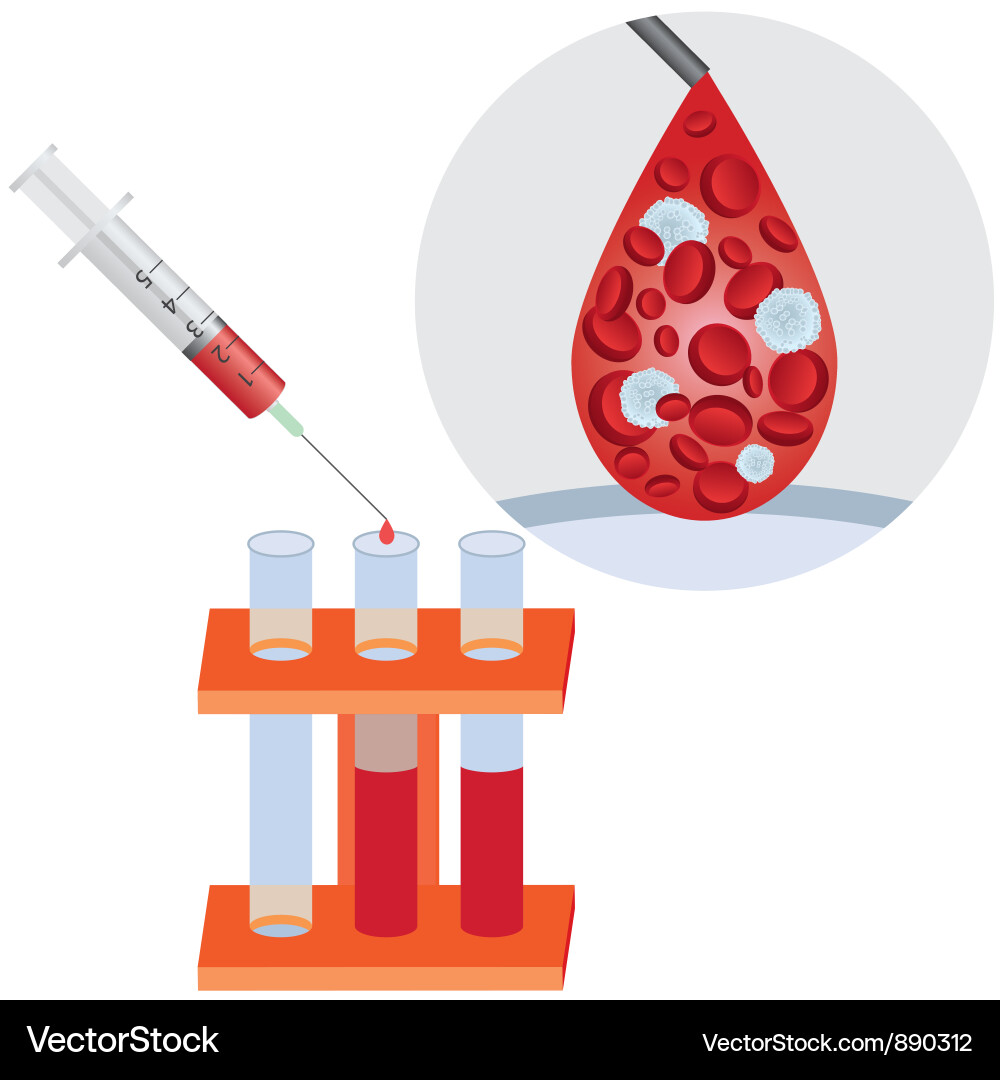 Blood test Royalty Free Vector Image - VectorStock