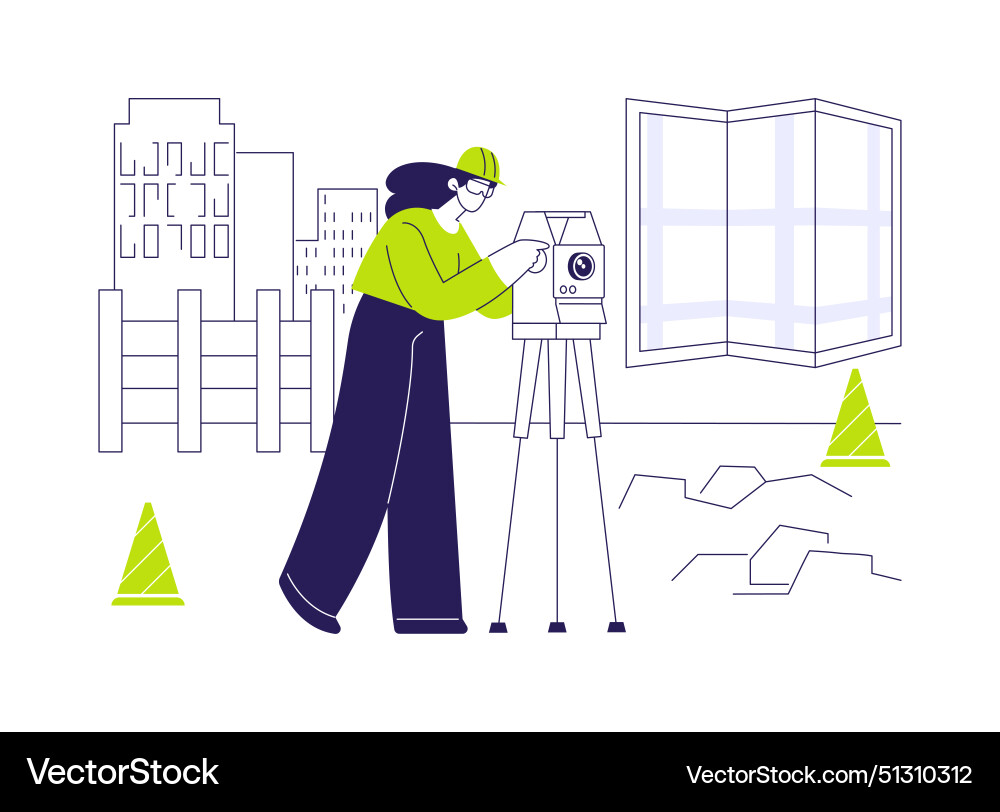 Construction site grading abstract concept Vector Image