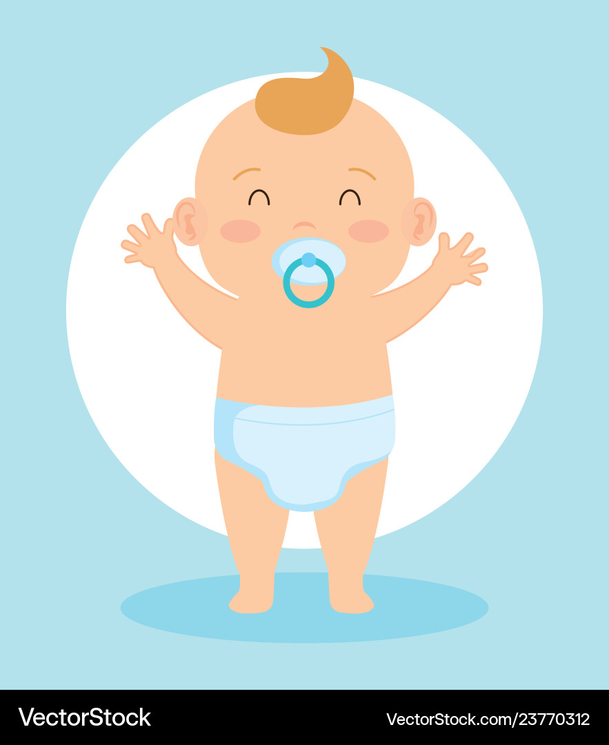 Cute little baby character Royalty Free Vector Image