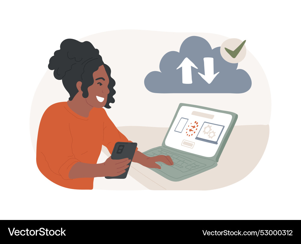 Data backup and recovery isolated cartoon Vector Image