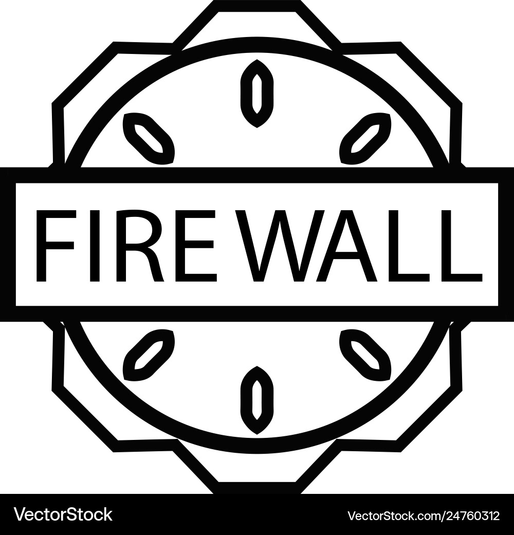Firewall stamp on white Royalty Free Vector Image